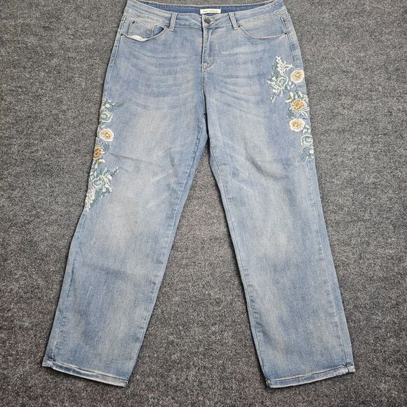 Angel | Jeans | Angel Premium Womens Mid Rise Wide Leg Stretch Floral ...